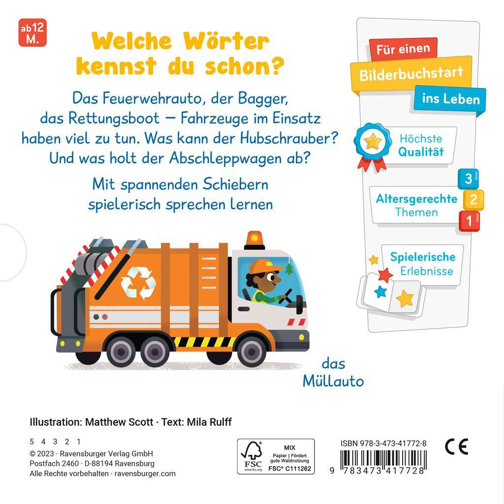 My First Words: Vehicles in Operation – Ravensburger Foreign Rights