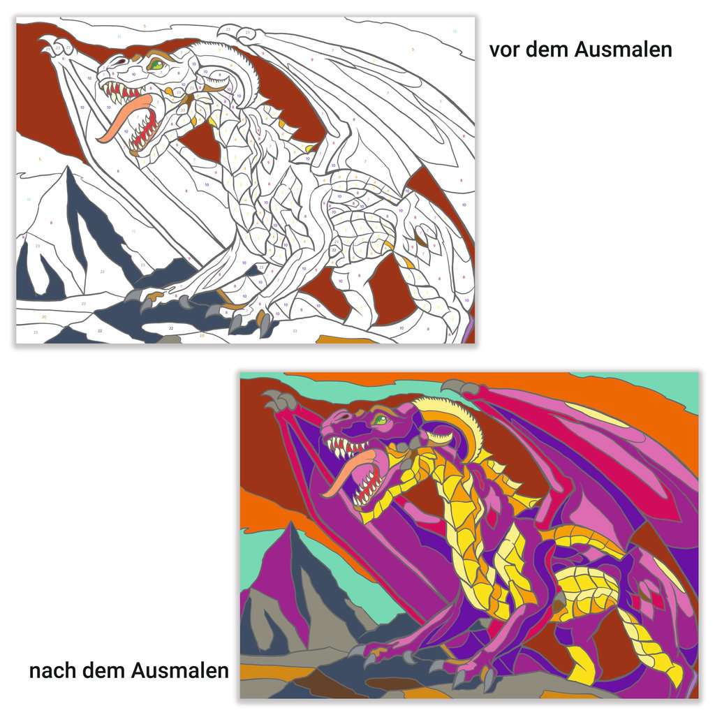 Coloring by Number: Dragons – Ravensburger Foreign Rights